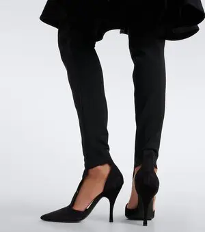 Alaïa Cutout Suede-trimmed Over-the-knee Boots