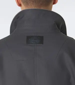Acne Studios Leather-trimmed Cropped Cotton Satin Jacket