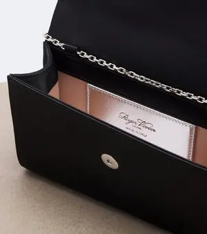 ROGER VIVIER Efflorescence Mini Embellished Satin Clutch