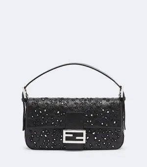 Fendi Baguette® Small 26424 Leather Shoulder Bag - Black