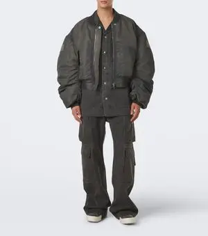 Rick Owens Secchia Flight Satin Bomber Jacket