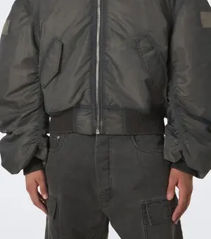 Rick Owens Secchia Flight Satin Bomber Jacket