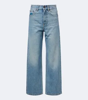 Chloé Embroidered Straight Jeans
