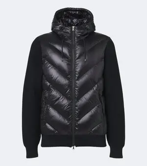 Bogner Zisco Down-paneled Hooded Wool Cardigan