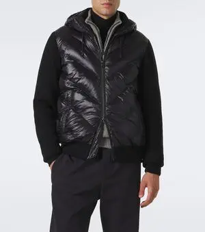 Bogner Zisco Down-paneled Hooded Wool Cardigan