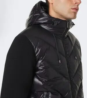 Bogner Zisco Down-paneled Hooded Wool Cardigan