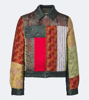 Dries Van Noten Embellished Patchwork Blouson Jacket