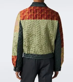 Dries Van Noten Embellished Patchwork Blouson Jacket