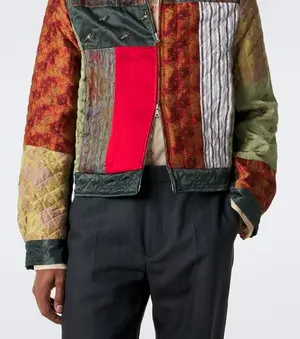 Dries Van Noten Embellished Patchwork Blouson Jacket