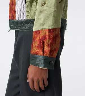 Dries Van Noten Embellished Patchwork Blouson Jacket