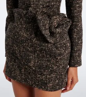 Magda Butrym Wool And Cashmere-blend Bouclé Miniskirt