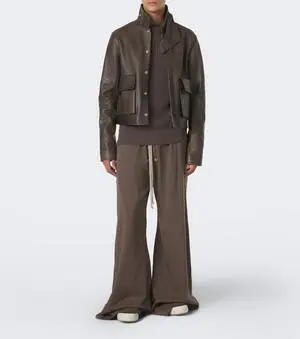 Rick Owens Suede-trimmed Slip-on Shoes