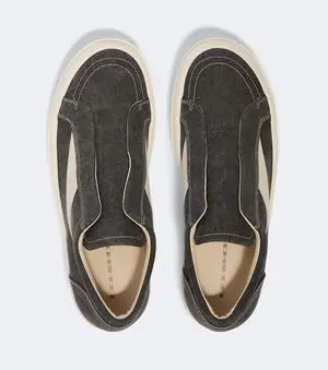 Rick Owens Suede-trimmed Slip-on Shoes