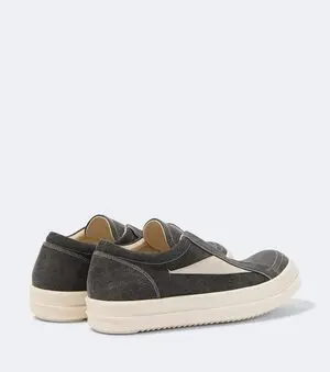 Rick Owens Suede-trimmed Slip-on Shoes