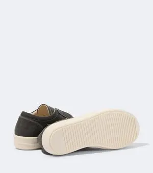 Rick Owens Suede-trimmed Slip-on Shoes