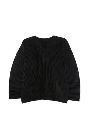 Issey Miyake Pleated Long-sleeve T-shirt - Black
