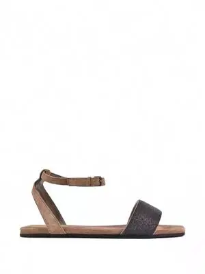 Brunello Cucinelli Bead-embellished Leather Sandals