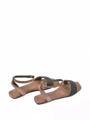 Brunello Cucinelli Bead-embellished Leather Sandals