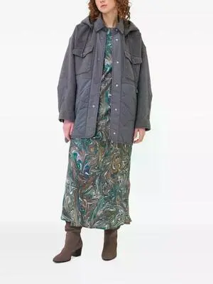 OTTOD'AME Quilted-panel Hooded Coat