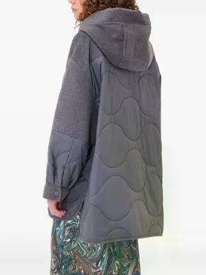 OTTOD'AME Quilted-panel Hooded Coat