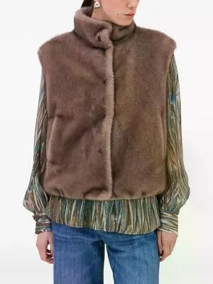 OTTOD'AME Faux-fur Panelled Gilet