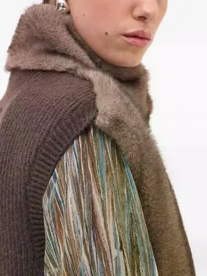 OTTOD'AME Faux-fur Panelled Gilet