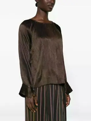 Dixie Crinkled Raglan-sleeve Top