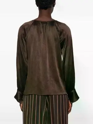 Dixie Crinkled Raglan-sleeve Top
