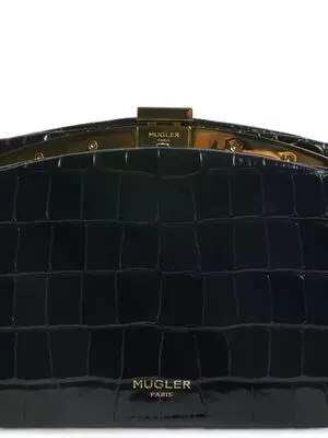MUGLER Croco Lua Clutch