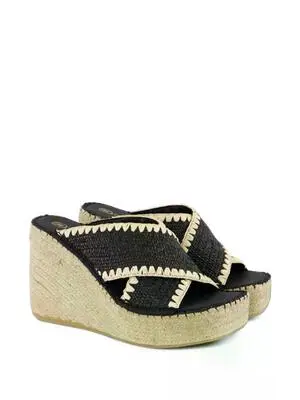 GIBALDI Sofia Crossover Raffia-effect Sandals