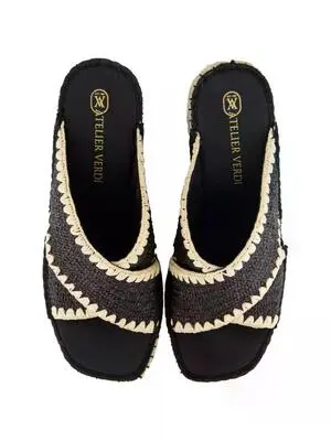 GIBALDI Sofia Crossover Raffia-effect Sandals