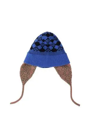 Dries Van Noten Marvin Jacquard Wool Beanie - Blue