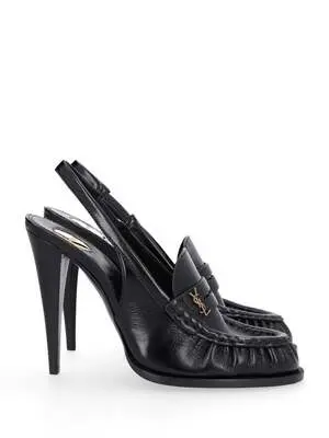 Saint Laurent Le Loafer Open Back Pumps - Black