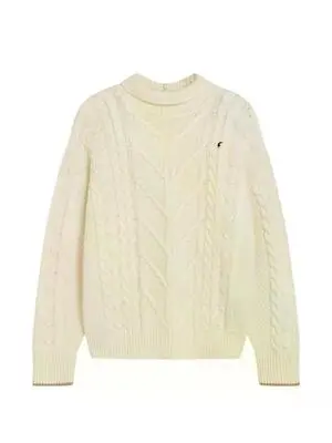 Scotch & Soda Cable-knit High-neck Sweater - Neutrals
