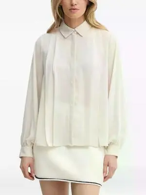 BRUUNS BAZAAR Pleated Shirt - Neutrals