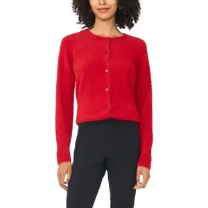 Vince Camuto Eyelash Cardigan - Equestrian Red