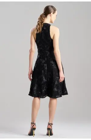 Natori 3d Lace V Neck Sheath Dress