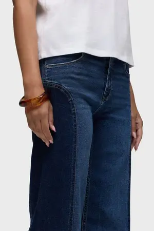 Hudson Jeans Lexi Seamed Wide Leg Jeans