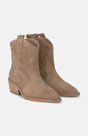 ALMA EN PENA Cowboy Flat Bootie - Vison