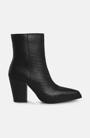 ALMA EN PENA High Ankle Boots Wide Heel - Black