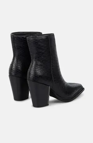 ALMA EN PENA High Ankle Boots Wide Heel - Coffee