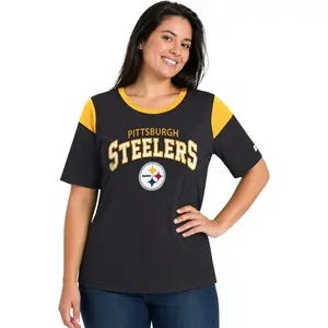 STARTER Pittsburgh Steelers Linebacker Slub T-shirt - Black
