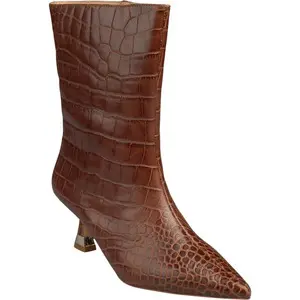 ALMA EN PENA Metallic Heeled Ankle Boot - Camel