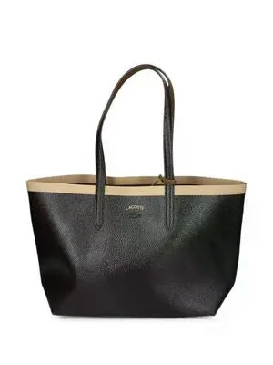 Lacoste Grainy-effect Contrast-trim Tote Bag