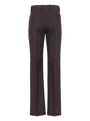 Burberry Checked Wool Tailored Trousers