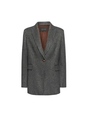 ELENA MIRO` Structured Blazer - Gray