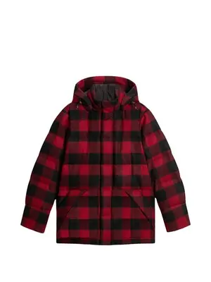 Woolrich Quilted Check Moon Parka - Red