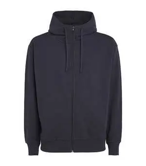 BOSS Cotton-blend High-neck Zip Hoodie