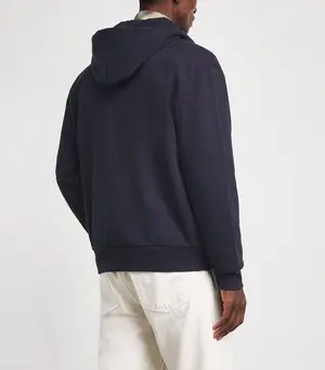 BOSS Cotton-blend High-neck Zip Hoodie
