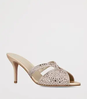 GINA Crystal-embellished Ilona Mules 85